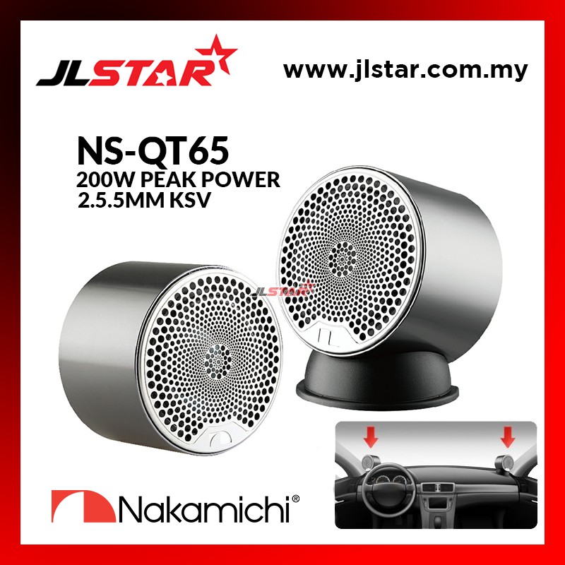 NAKAMICHI NS-QT65 200W 25.5MM KSV CAR COMPACT MID TWEETER SPEAKER ...