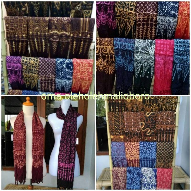 Batik SCARF BATIK Shawl Tassel SCARF BATIK Fabric Neck SCARF FASHION ...