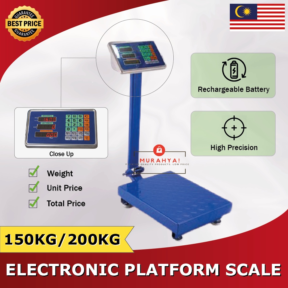 Weight scale 150KG 200KG Electronic digital Timbang weighing scale Penimbang digital elektronik ...