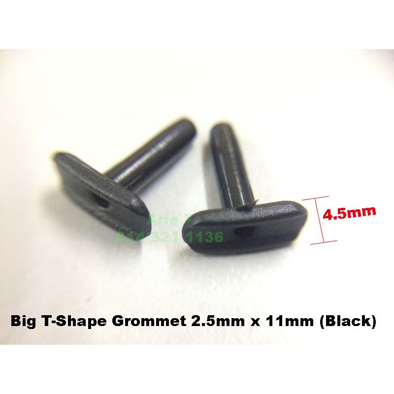 [ Ready Stock ] Big T-Shape Grommet 2.5mm x 11mm (Black @ Red Color ...