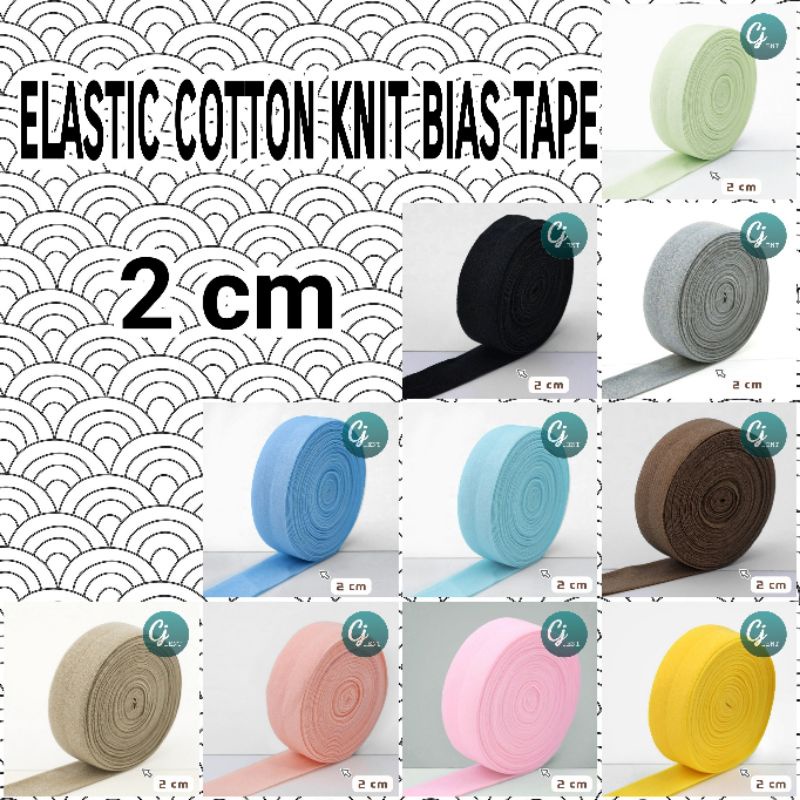 💥Ready Stock💥 2cm Elastic Tape / Cotton knit Bias Tape | Shopee Malaysia