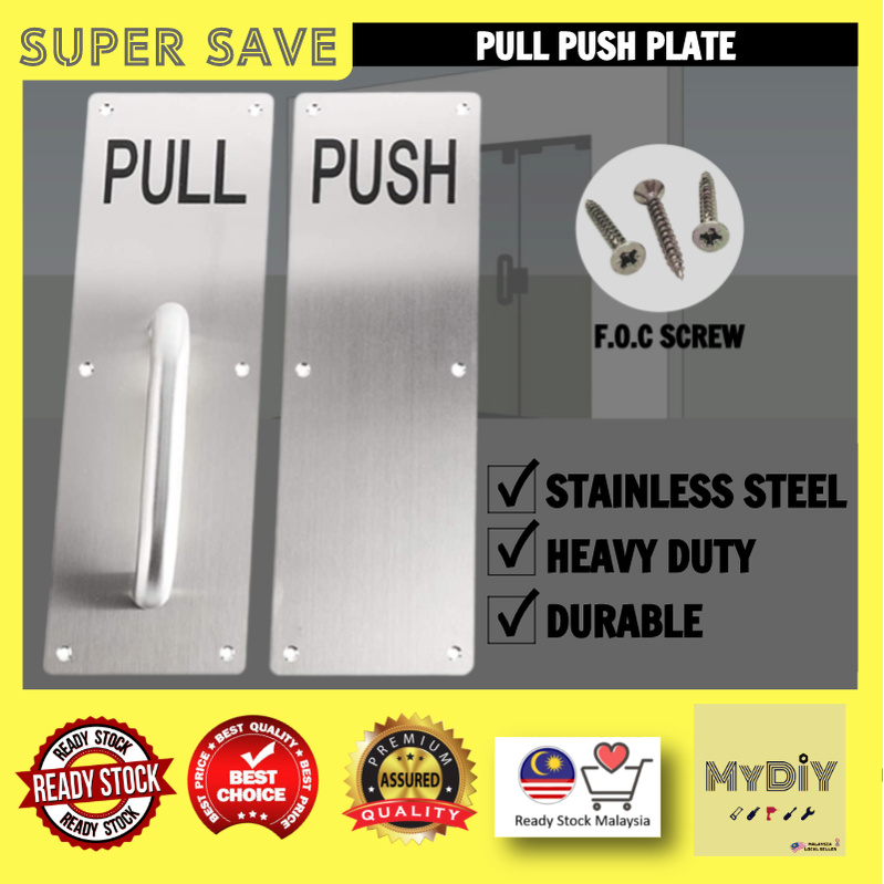 Pemegang Pintu Warna Keluli Tarik Tolak Stainless Steel Push and Pull ...