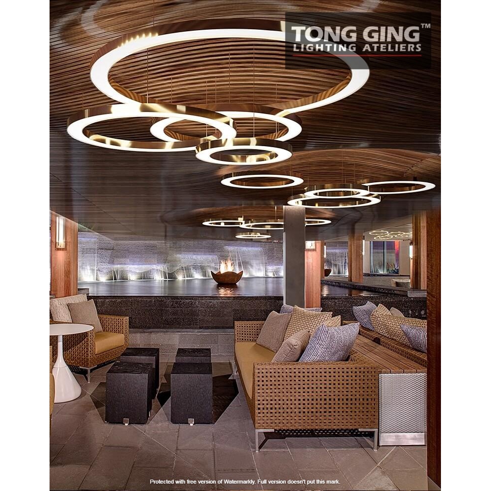 Contemporary Rings Pendant Lamp Lampu Hiasan Siling Gantung Ceiling ...
