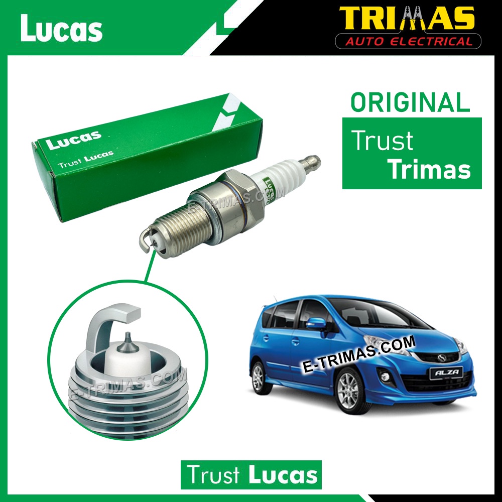 TRIMAS Perodua Alza 1.5 3SZ-VE 2010 Original Lucas Iridium Spark Plug ...