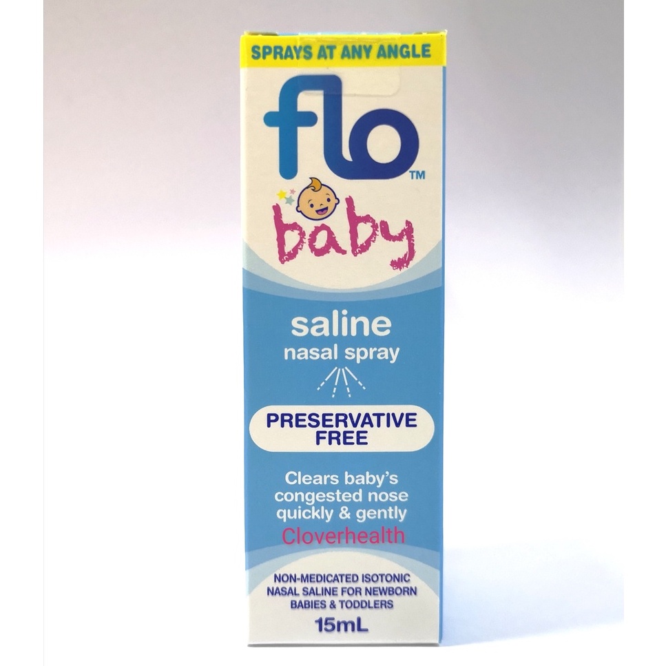 Flo Baby Saline Nasal Drops / Spray 15ml / Flo Saline Plus Nasal Spray ...