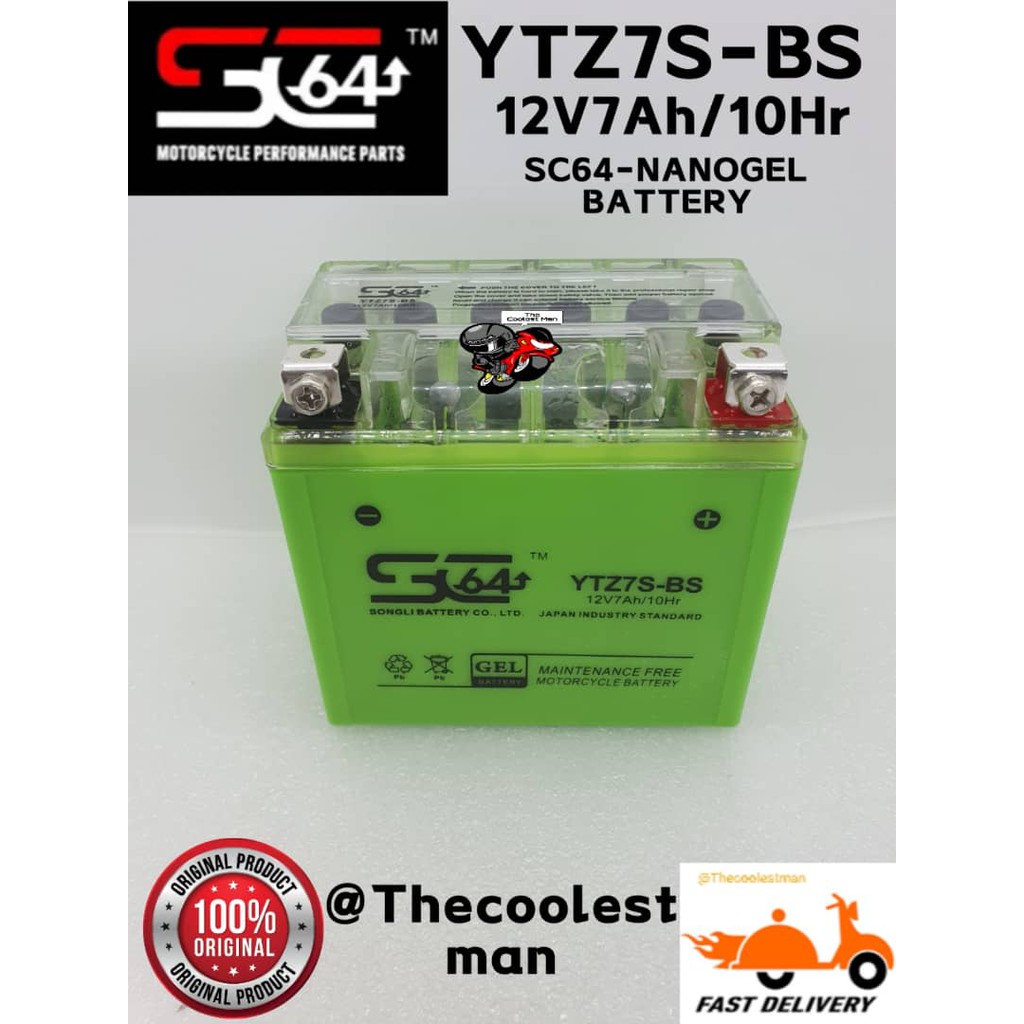 🔥💯%ORIGINAL ️ SC64 Motorcycle Nanogel Battery YB3L / YB5L / YTZ5S ...