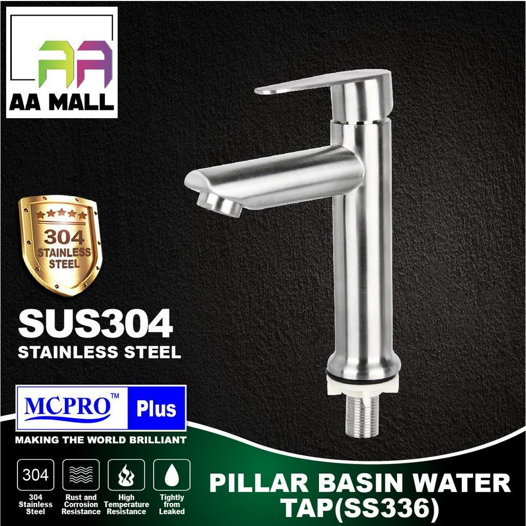MCPRO Plus Stainless Steel SUS 304 Bathroom Faucet Basin Tap (SS336 ...