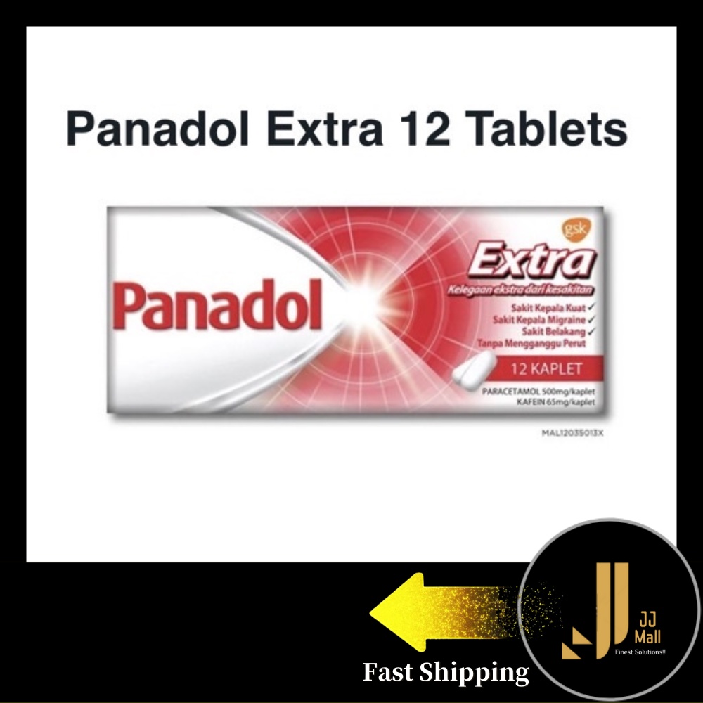 Panadol Extra Pain Relief for Strong Headache and Tough Pain 12 tablets ...