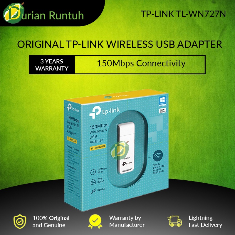 TP-LINK WIRELESS USB ADAPTER - TL-WN727N 150Mbps High Power Wireless ...