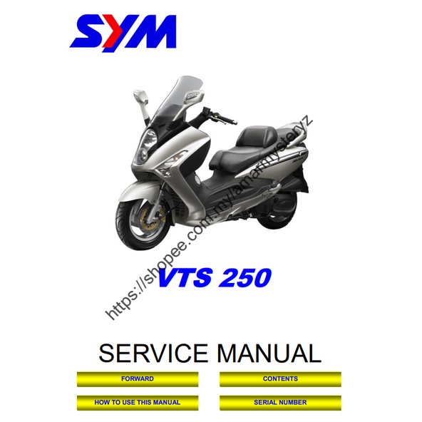 SYM VTS250 VTS 250 Service And Repair Manual | Shopee Malaysia