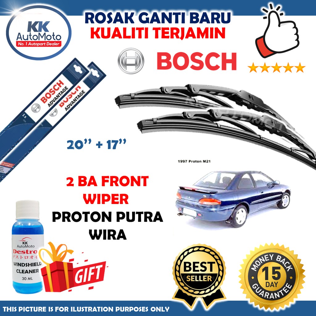 Proton Wira Putra Satria Perodua Kenari Toyota Corolla AE101 - Bosch Advantage Wiper Depan 20 / ...
