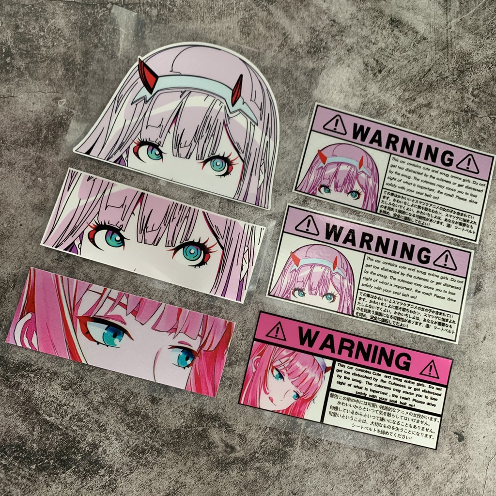 JDM Sticker Reflective Patch Car Sticker Anime Two-dimensional Eye ...