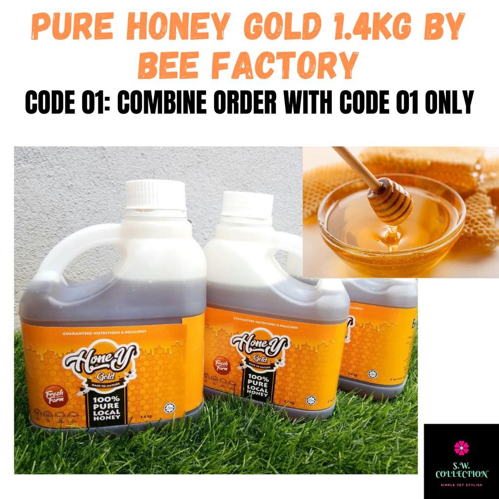 01: PURE HONEY GOLD 1.4kg - (MADU LEBAH ASLI) Madu Shuib Bee Factory ...