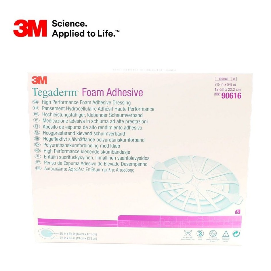 3M™ Tegaderm™ High Performance Foam Adhesive Dressing, 90616, Large ...