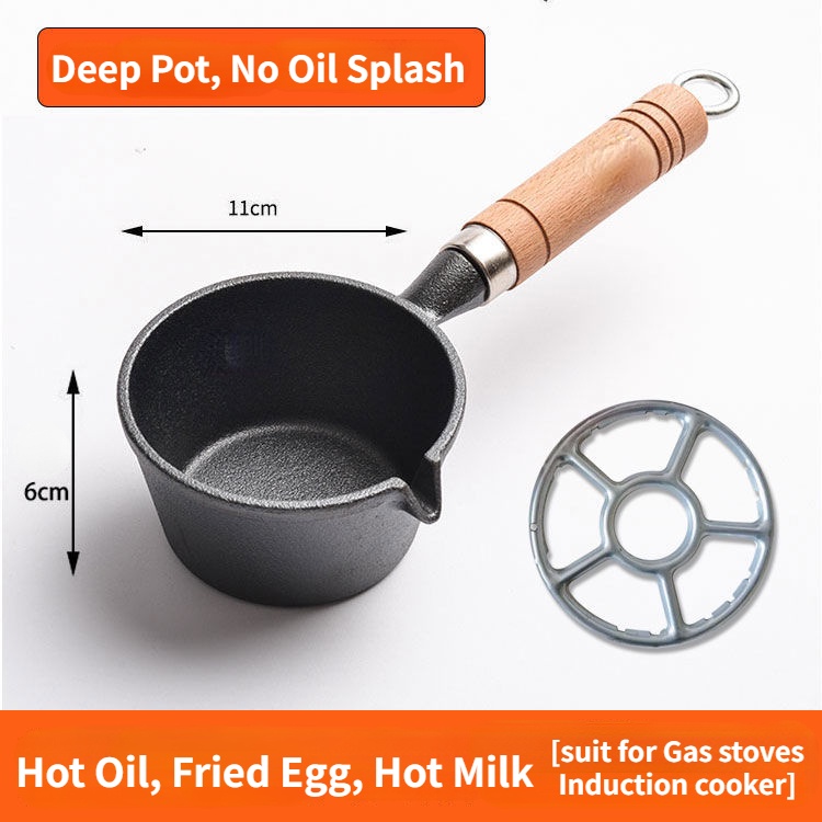 Cast Iron Pots Mini Omelet Pan Non Stick Pan Egg Pan Poached Egg Pot ...