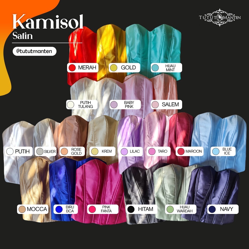 SATIN KAMISOL / SATIN LONGTORSO | Shopee Malaysia