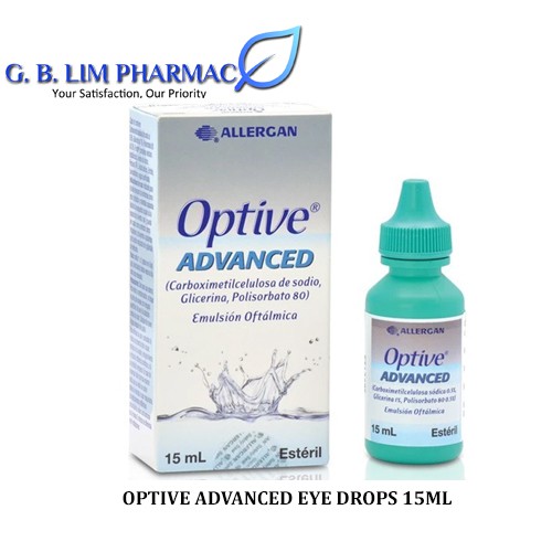Optive Advanced Lubricant Eye Drops 15ML ONE BOTTLE (EXP: 20-OCT-2025 ...