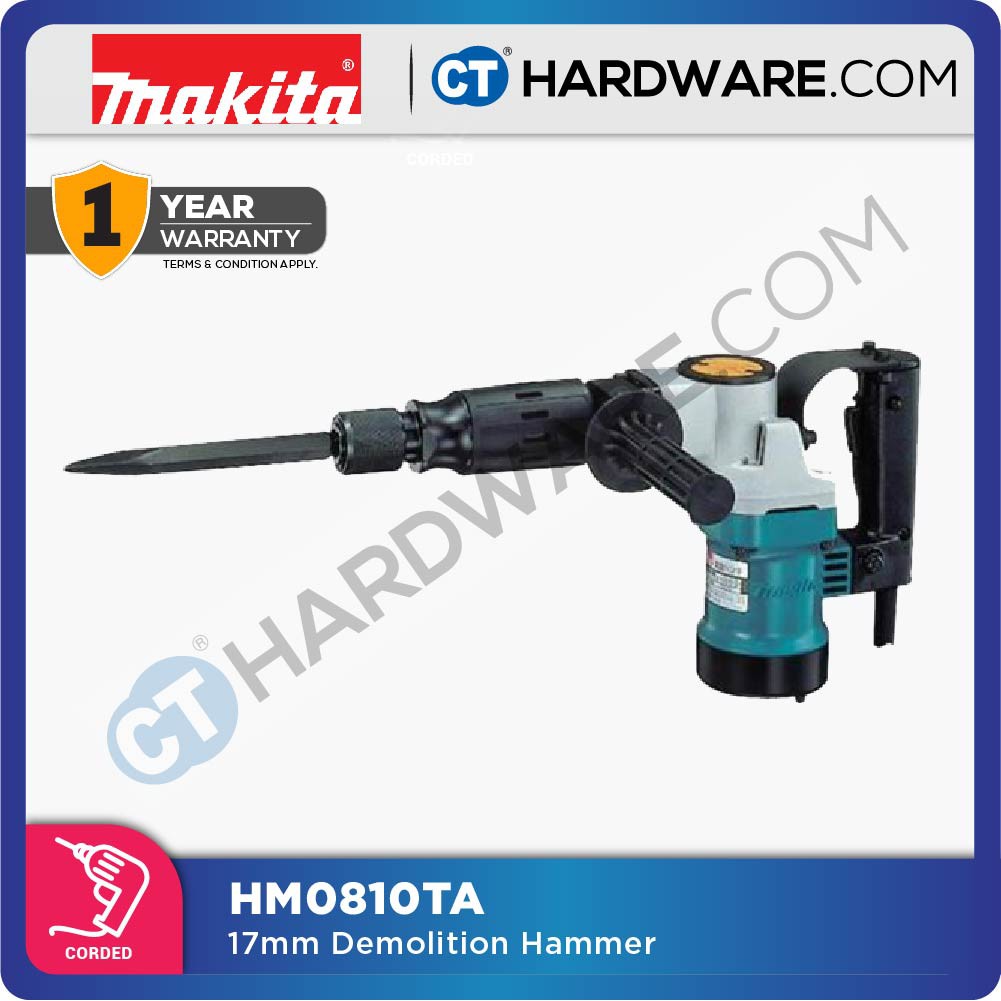 MAKITA HM0810TA 17mm (11/16") Hex Shank Demolition Hammer | Shopee Malaysia