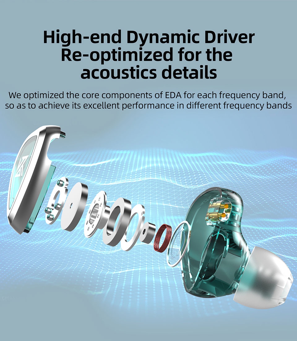 KZ EDA Bass/Balanced/Hi-Res Earbuds In Ear Earphones 3 Pairs HIFI Headset Monitor Sport Noise ...