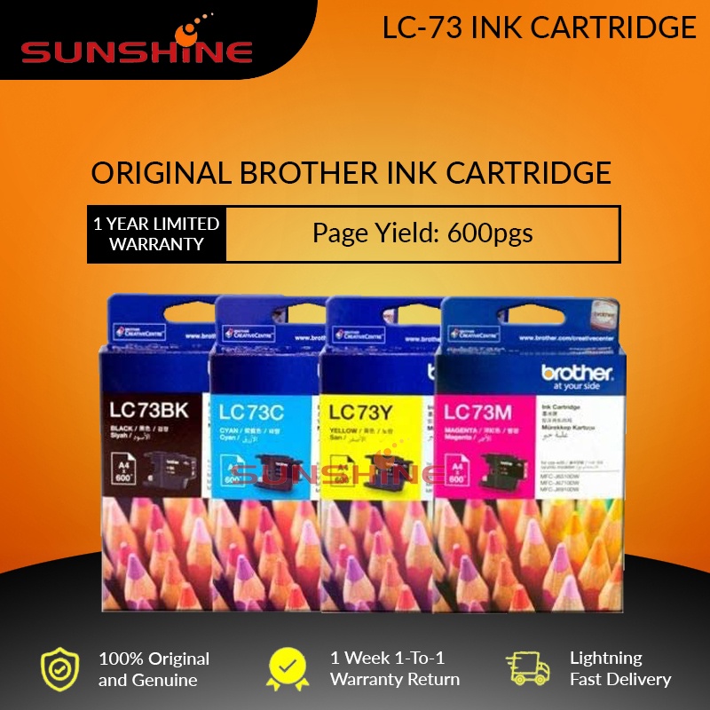 BROTHER LC73 LC-73 INK (B,C,M,Y) lc73 | Shopee Malaysia