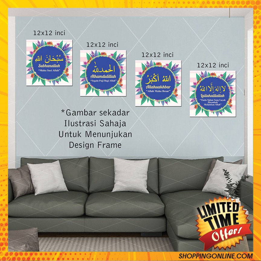 🔥NEW ARRIVAL🔥 ZH 6 | FRAME 4 PANEL SAIZ 12 X 12 INCI | Shopee Malaysia