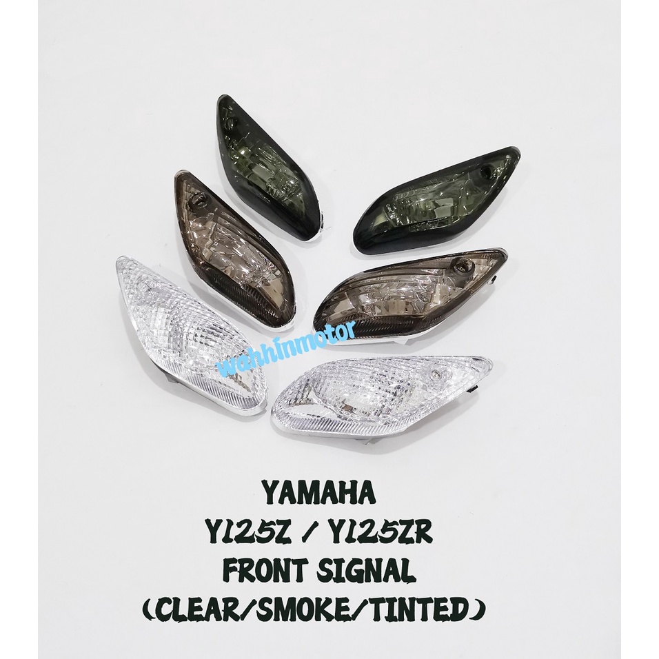 YAMAHA Y125Z Y125ZR Y125 FRONT SIGNAL WITH BASE TAPAK CLEAR SMOKE TINTED | Shopee Malaysia
