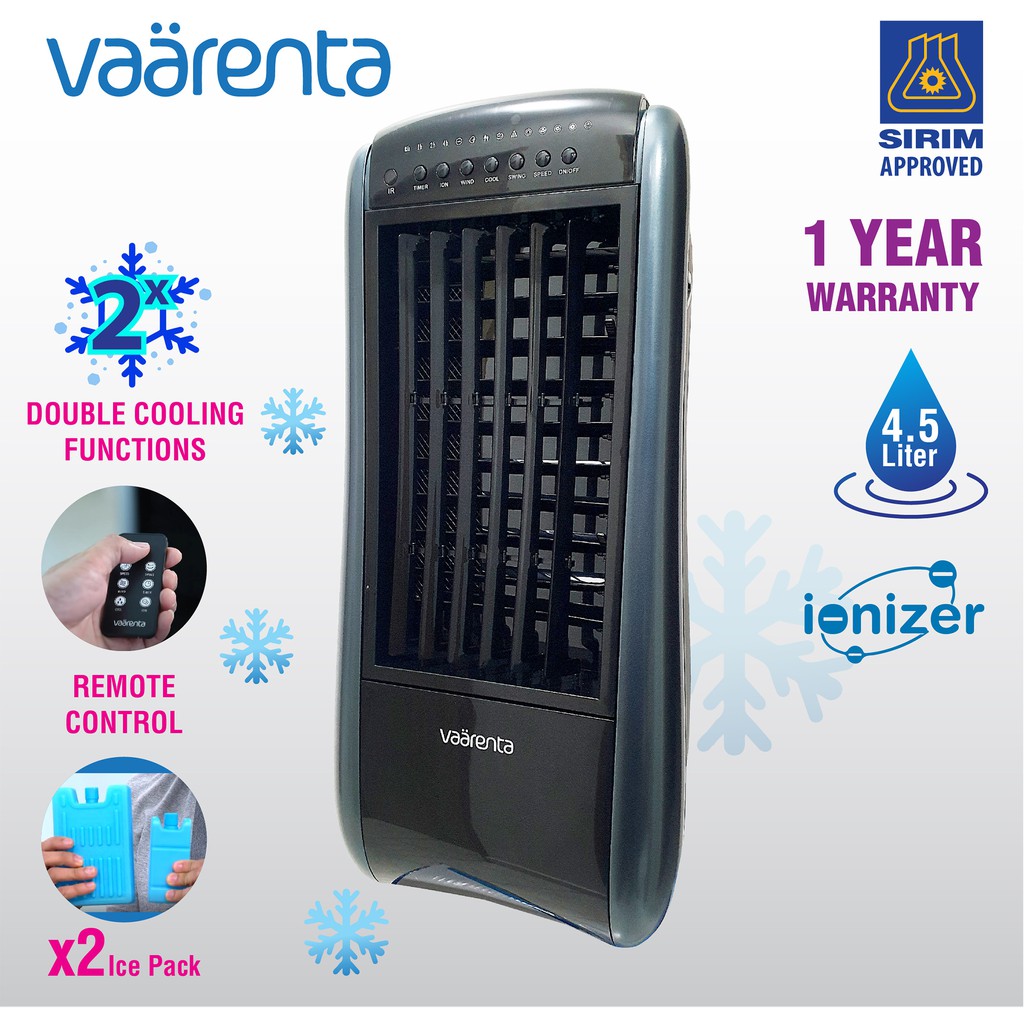 Vaarenta Air Cooler, Free 2xIce Pack, Double Cooling, Humidifying ...