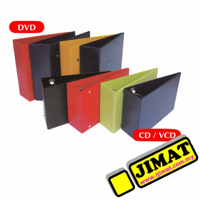Hard Cover PVC 2D Ring CD VCD File / CD VCD Sleeve Refill Filing Holder ...