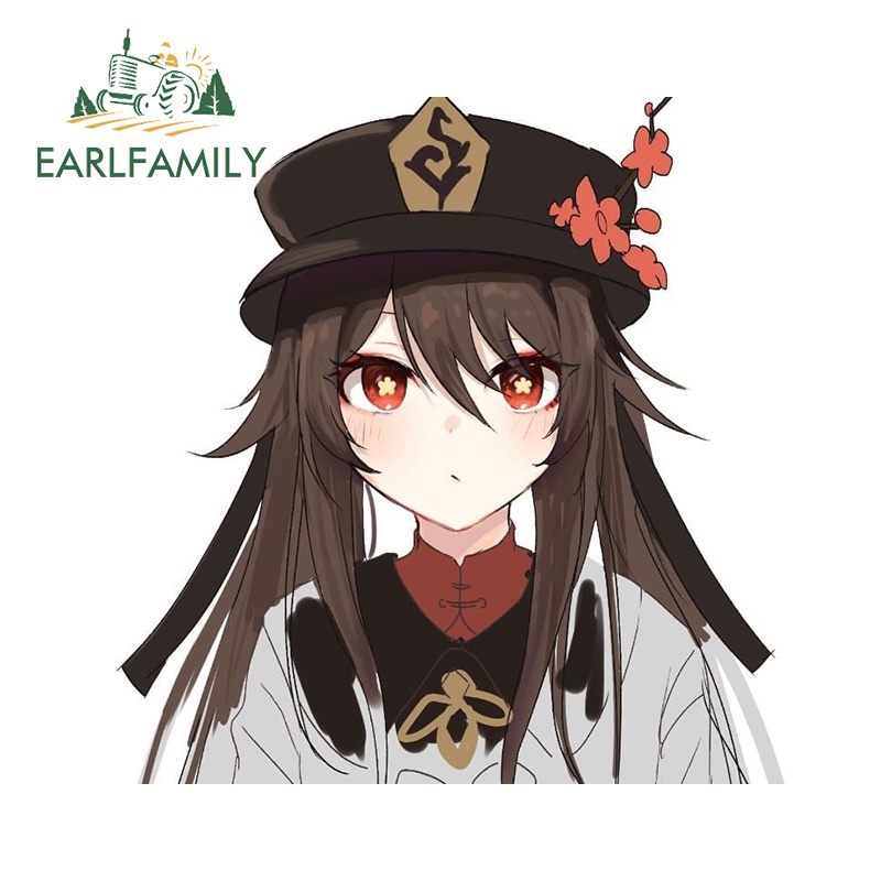 EARLFAMILY 13cm x 12.8cm Genshin Impact Hu tao Hutao Creativite Car ...