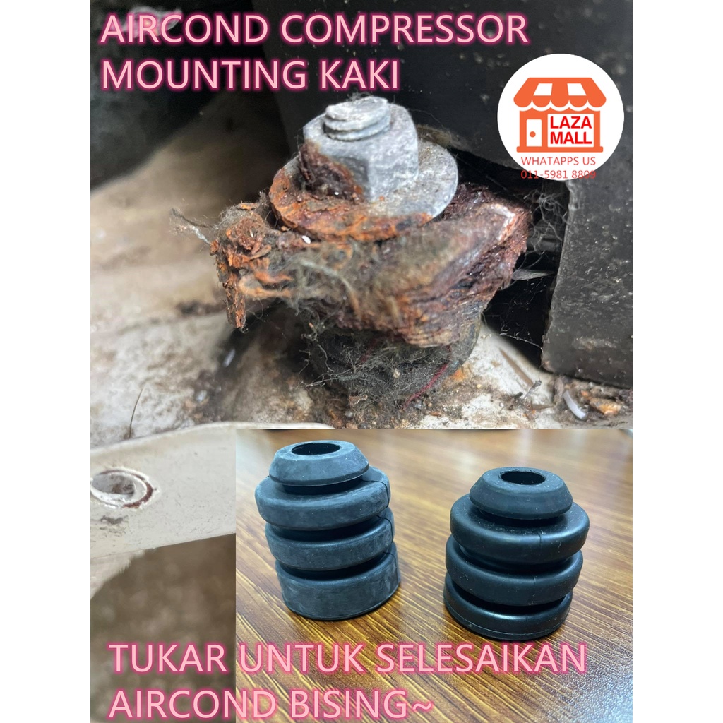COMPRESSOR RUBBER AIRCOND OUTDOOR MOUNTING 1HP-1.5HP / 2 HP-2.5HP 3HP ...