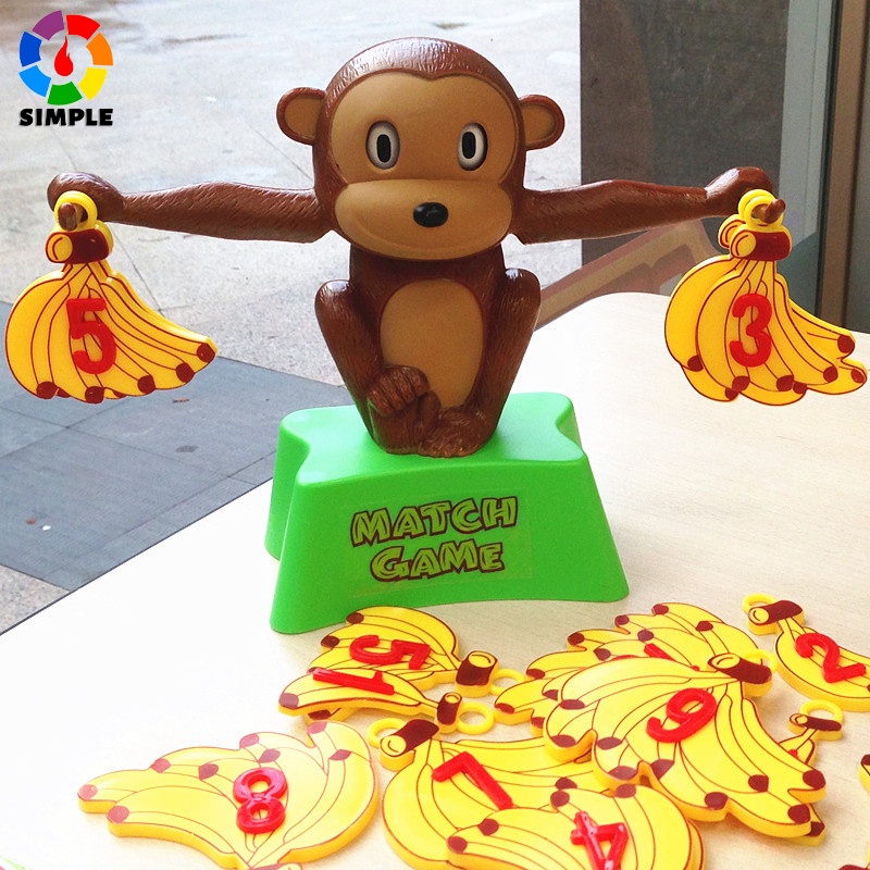 Montessori Math Toy Digital Monkey Balance Scale Educational Math Board ...