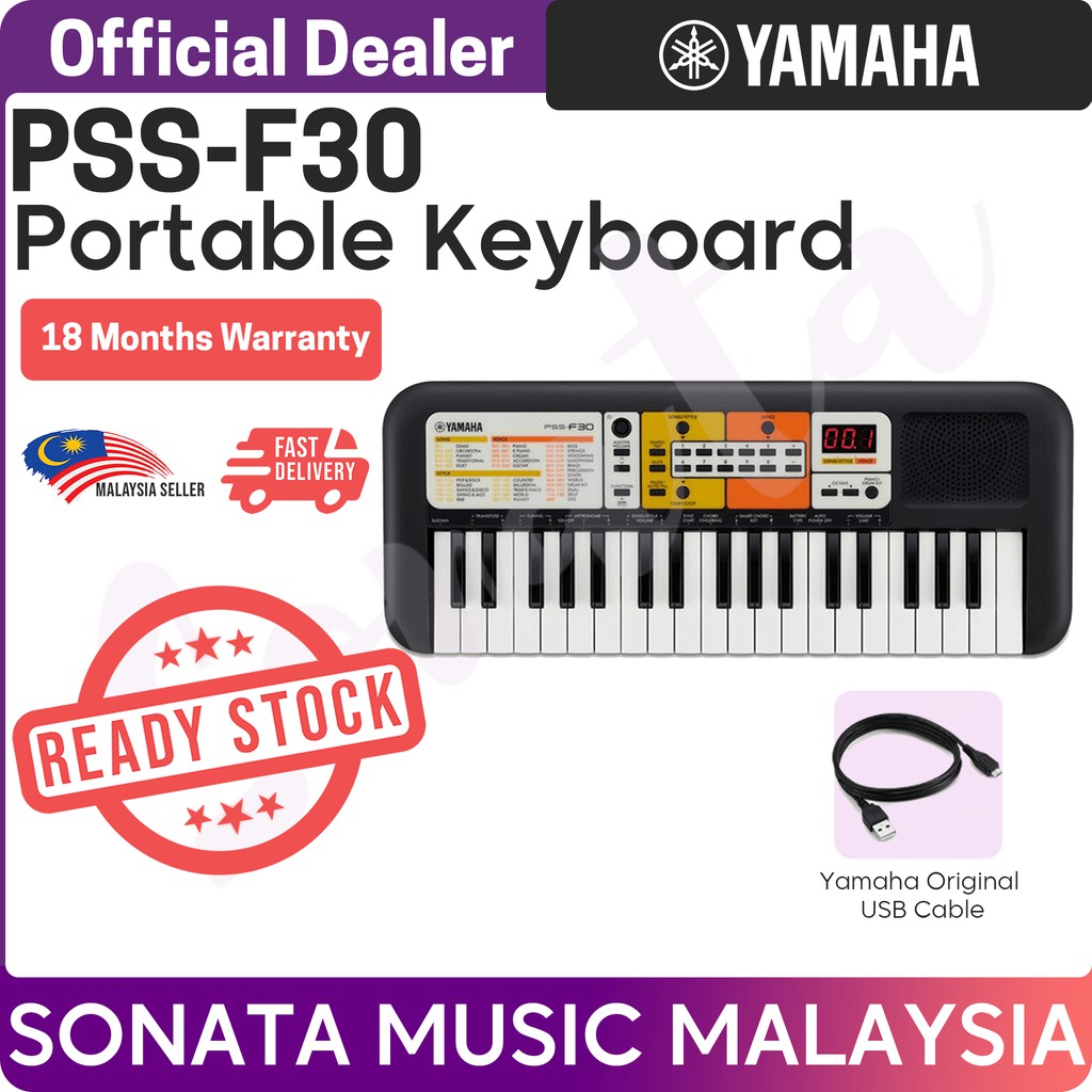 YAMAHA PSS-F30 37 Key Mini Keyboard (PSSF30 / PSS F30 / PSS F 30 ...
