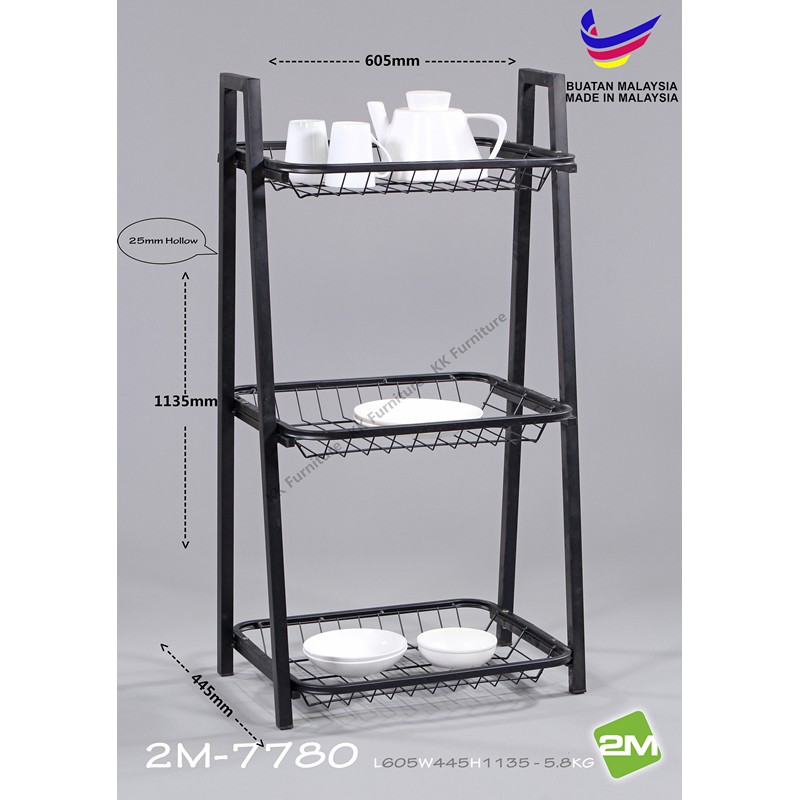 Multipurpose 3 Display Stand / Metal Racks & Shelves | Shopee Malaysia