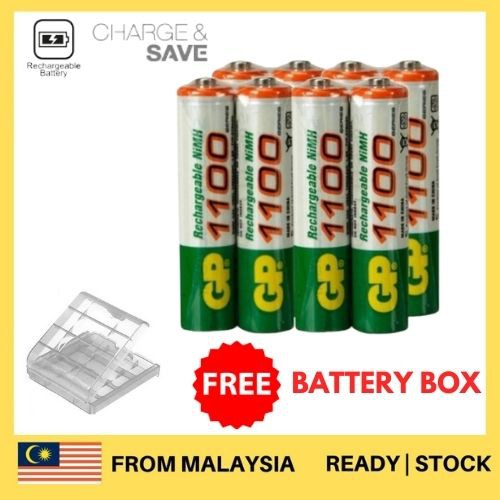 🇲🇾 4PCS AAA GP 1100mAh Rechargeable Battery 3A | Shopee Malaysia