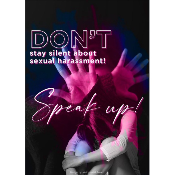 sexual harassment PVC Outdoor UV Sticker Water proof (NOT Paper Sticker ...