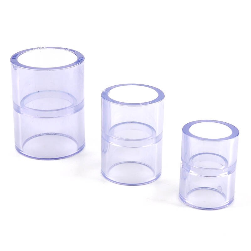 1pc PVC Transparent Straight Connector Inner Dia 20-50mm Clear PVC ...