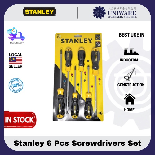 🔥100% ORIGINAL🔥 STANLEY 6PCS Cushion Grip Screwdrivers Set STMT66672 ...