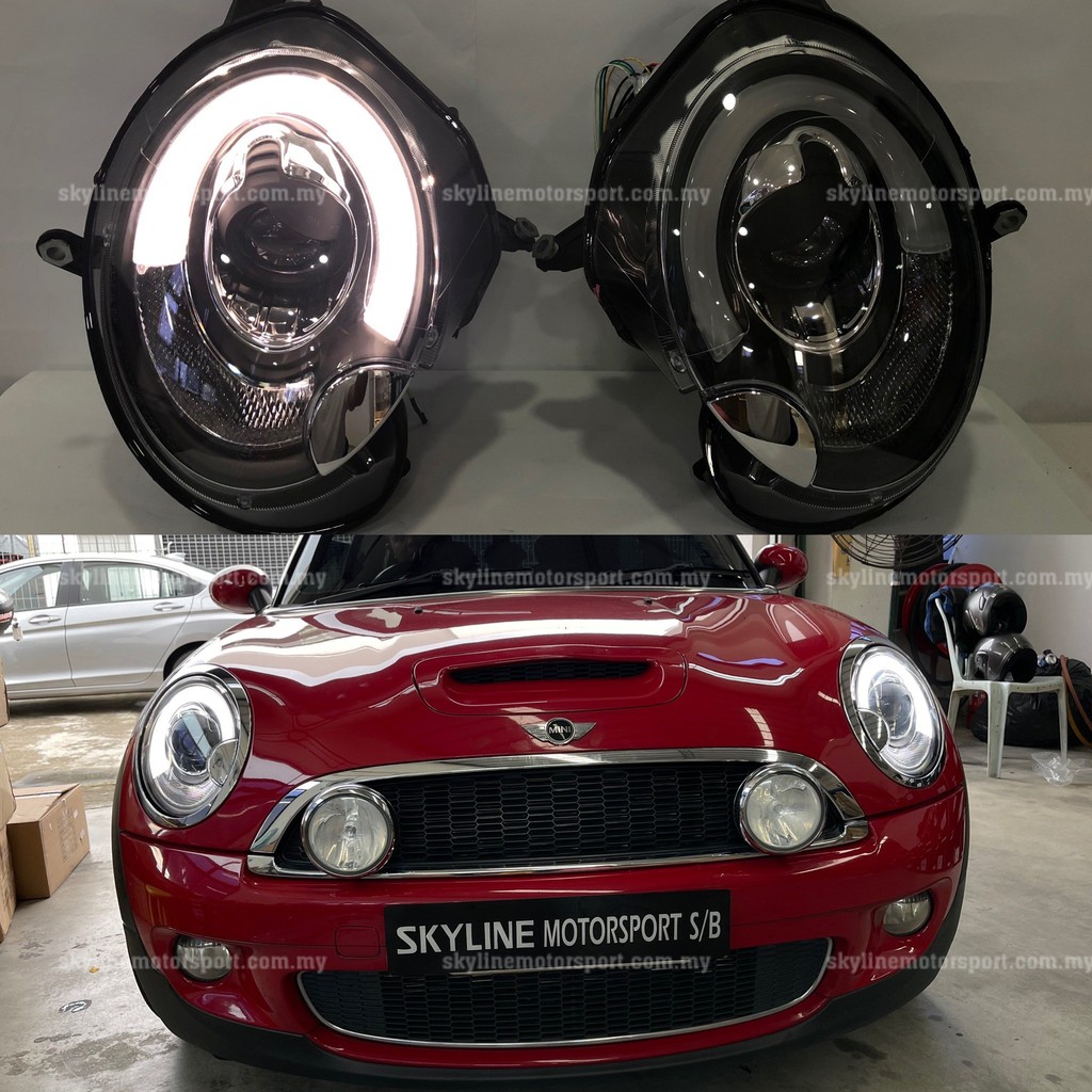 Mini Cooper R55 R56 Head Lamp Projector DRL Led 100% Taiwan 2006 2007 ...