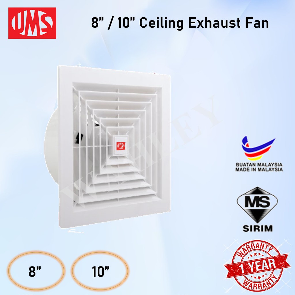 UMS UMS20-CF/UMS25-CF 8"/10" Ceiling Exhaust Fan | Shopee Malaysia
