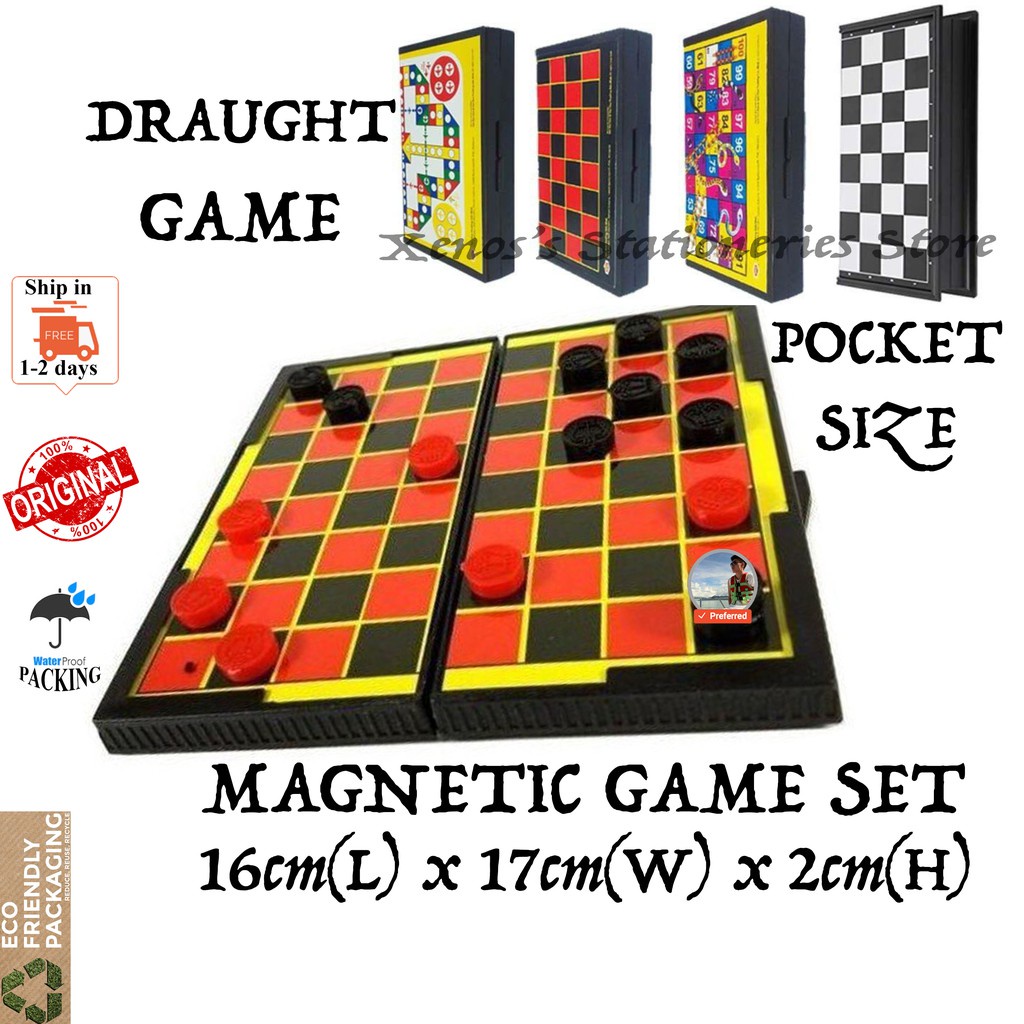 [DRAUGHT GAME] MAGNETIC GAME SET CHILDHOOD MEMORIES GAME [POCKET SIZE ...