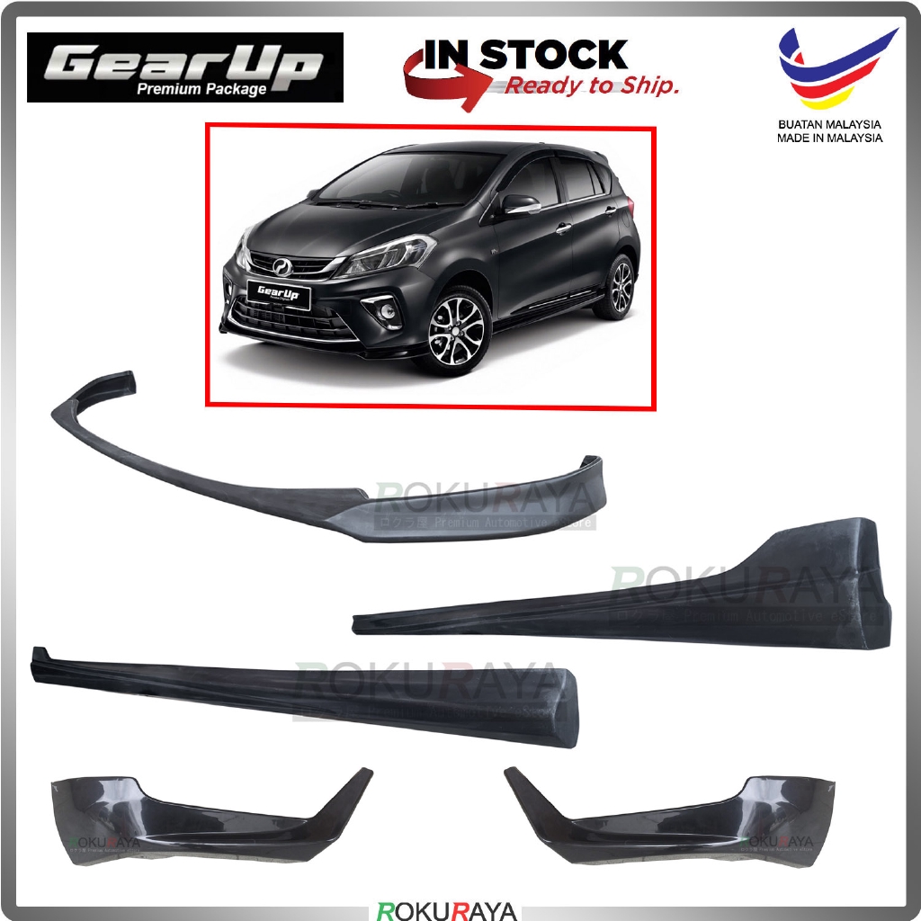 Perodua Myvi (3rd Gen) 2018 ABS PU Rubber Bodykit Front Side Rear Full ...