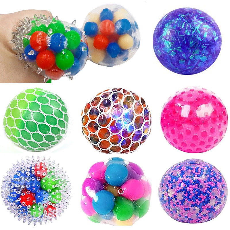 Color Foam Beads Grape Vent Ball Compression Stress Ease Irritable ...