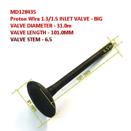 Proton Wira 1.3/1.5 INLET VALVE - BIG MD128435 | Shopee Malaysia