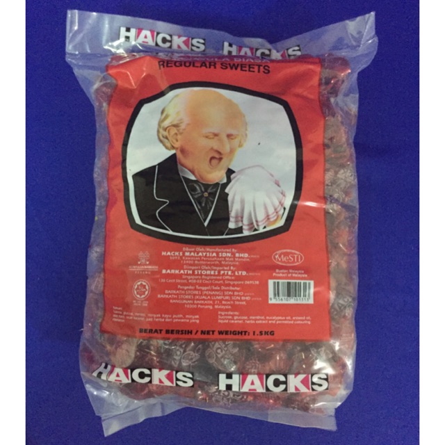 Hacks +-1.80KG Regular Flavoured Candy Black Colour Childhood Snack ...