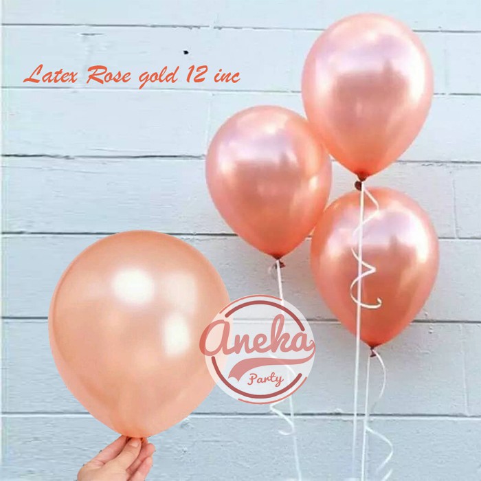 Rose gold metallic balloons / latex balloons / 12 inch metallic ...