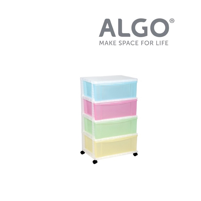 ALGO JAPAN Wide Stocker 4 Tiers W Wheels AL8284 | Shopee Malaysia