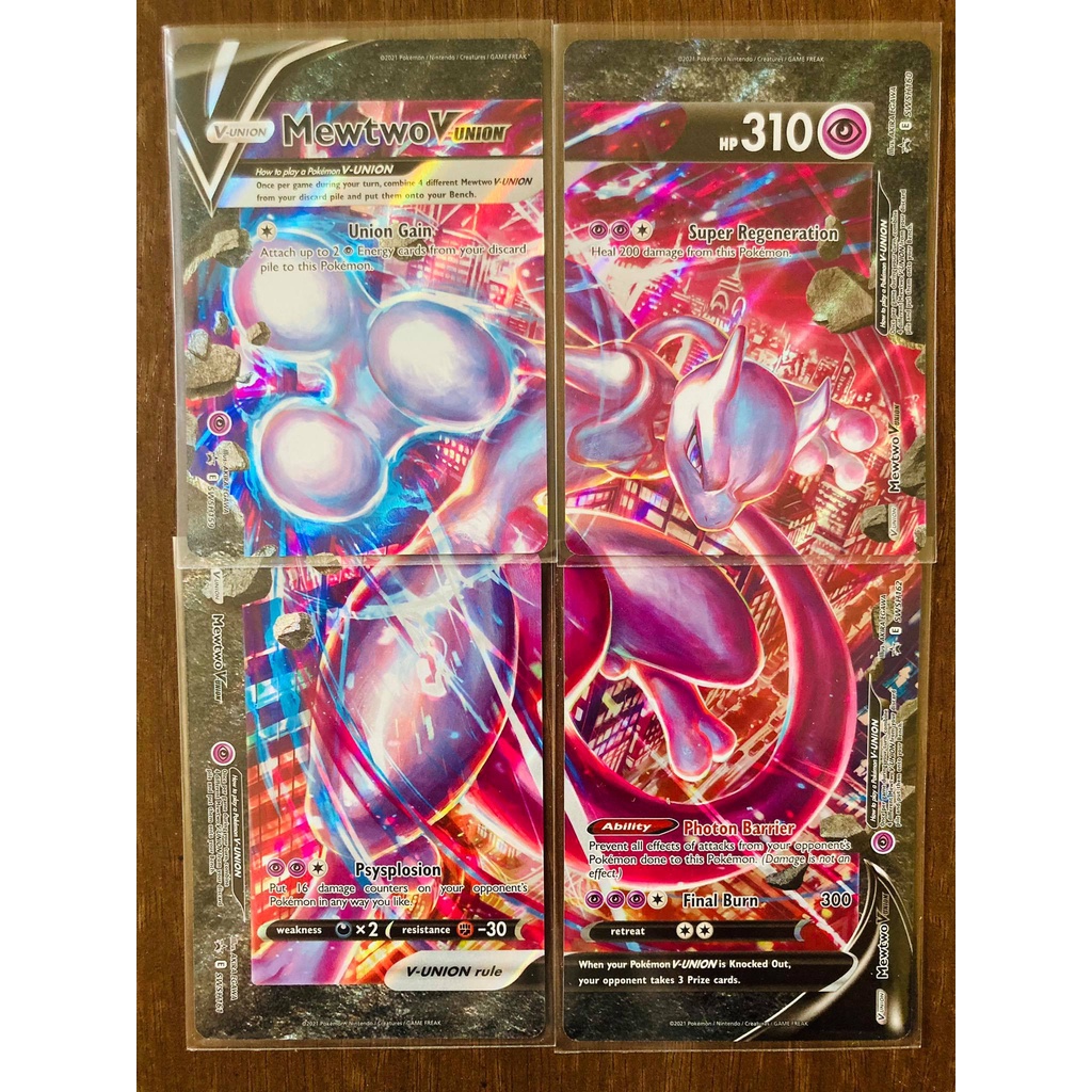 V UNION SETS Pokemon TCG Cards for Trading Card Mewtwo, Zacian ...