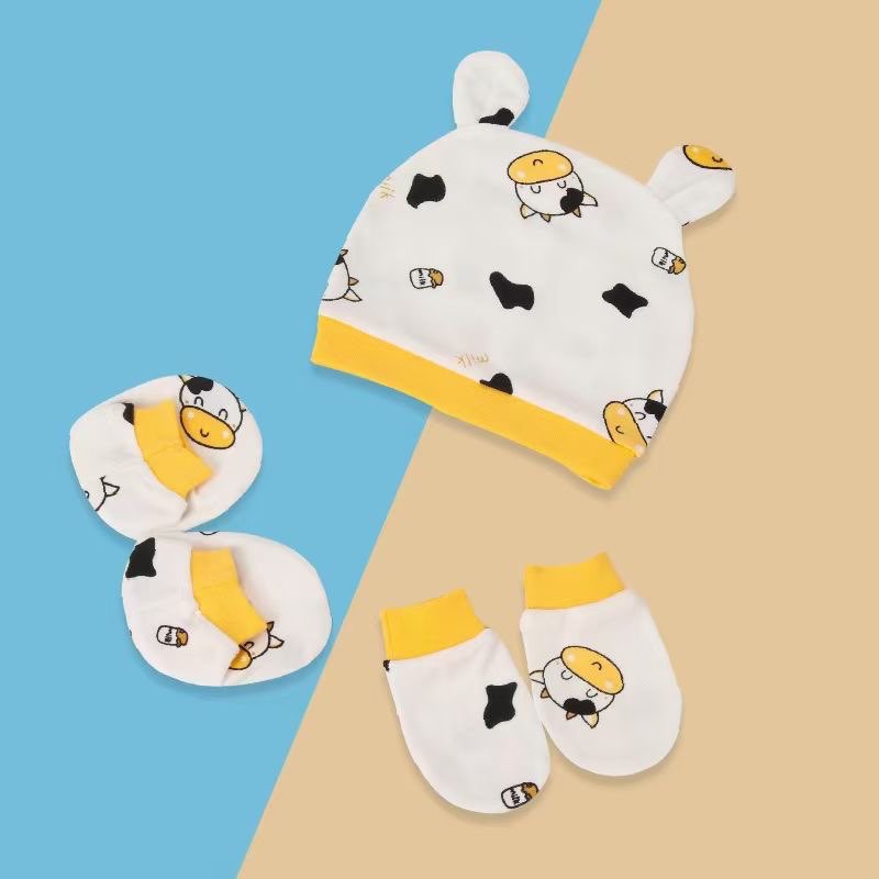Newborn Baby Girl and Boy Sunnozy 3 in 1 Good Quality Hat, Mitten and ...