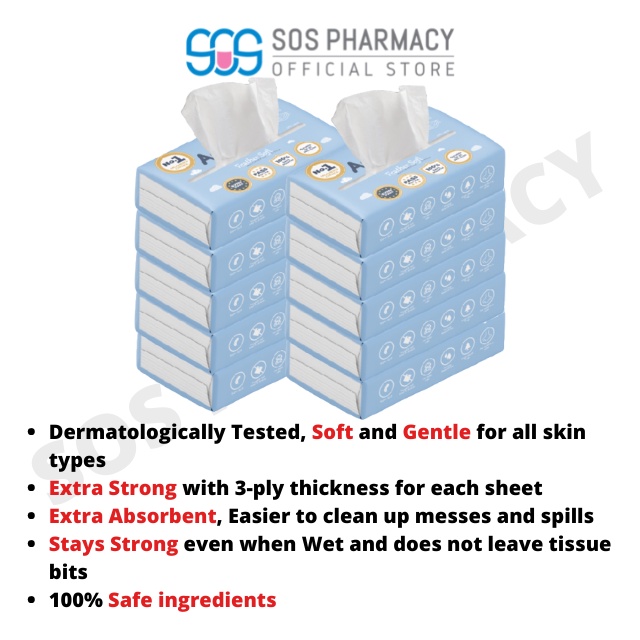 Agabom Feather Soft Moisturising Tissue (10 packs / 1 carton) | Shopee ...