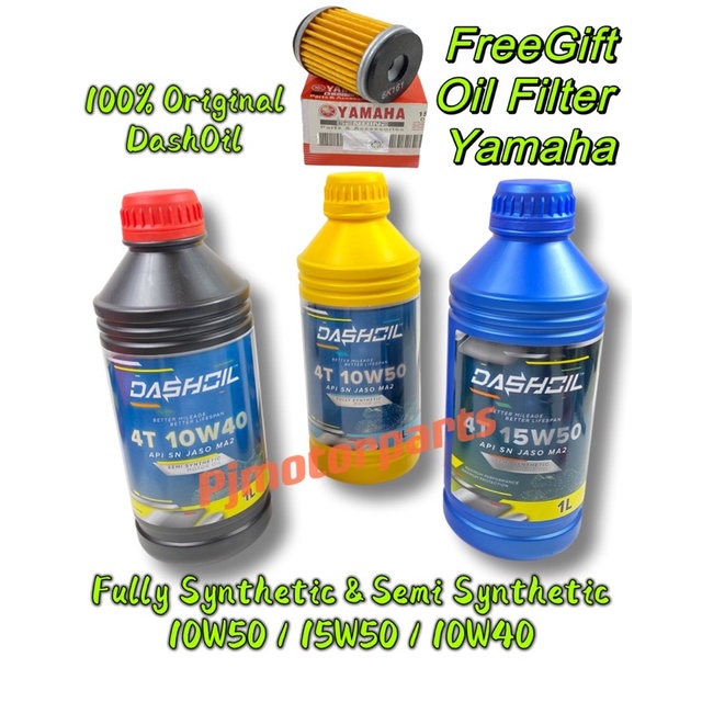 FREEGIFT(100% Original DashOil Dash Oil) 4T Fully Semi Synthetic 10W50 ...